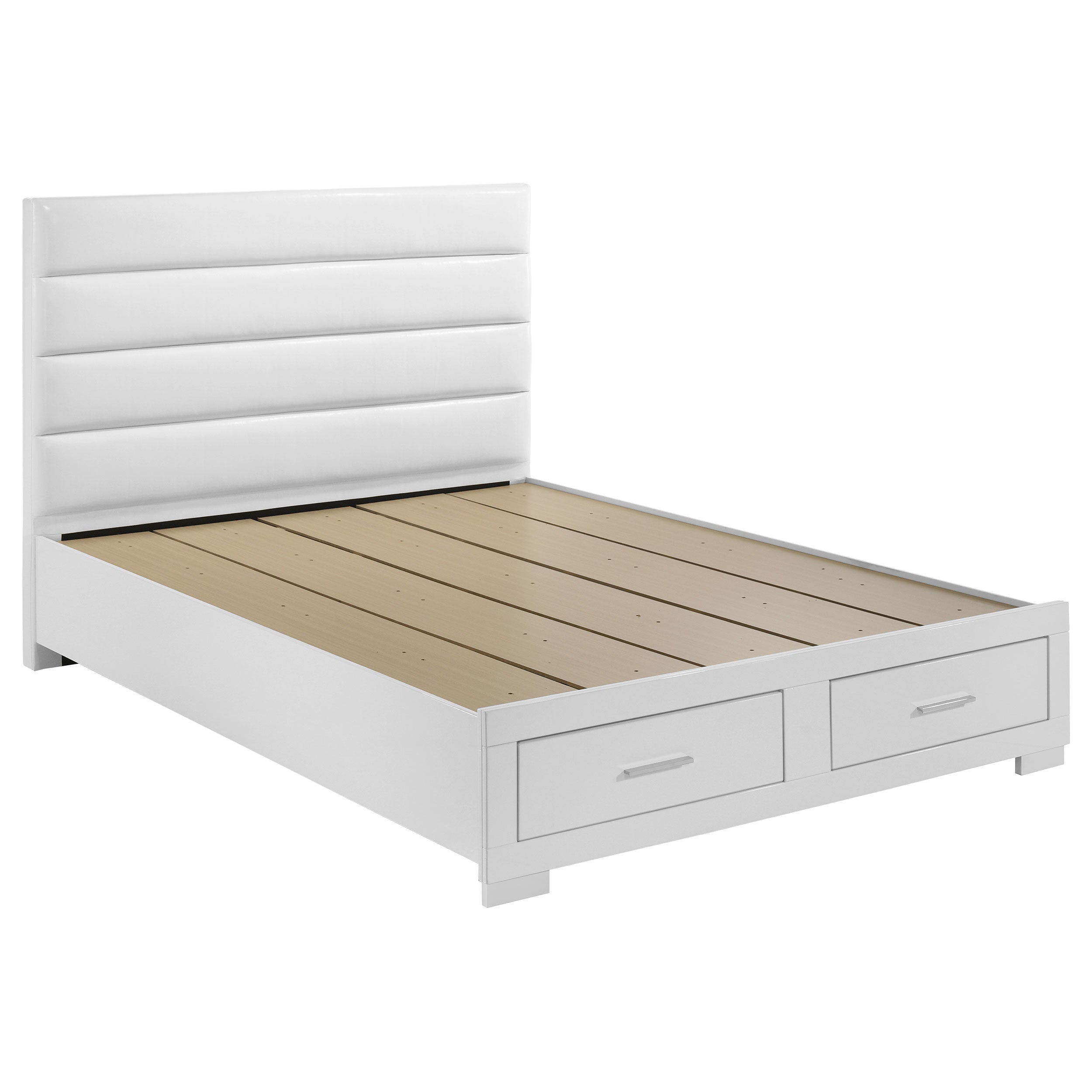 Felicity Queen Storage Bed White High Gloss – National Unclaimed Freight